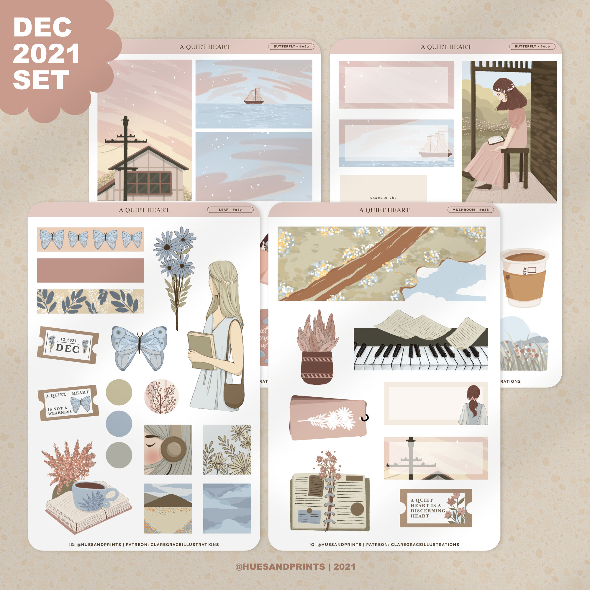 Refined – Planner, Journal Stickers - Hues and Prints