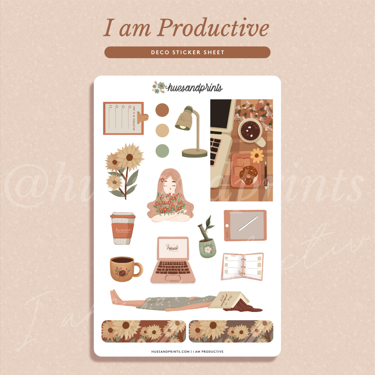 Inspirational Phrases - Sticker Sheet - Hues and Prints