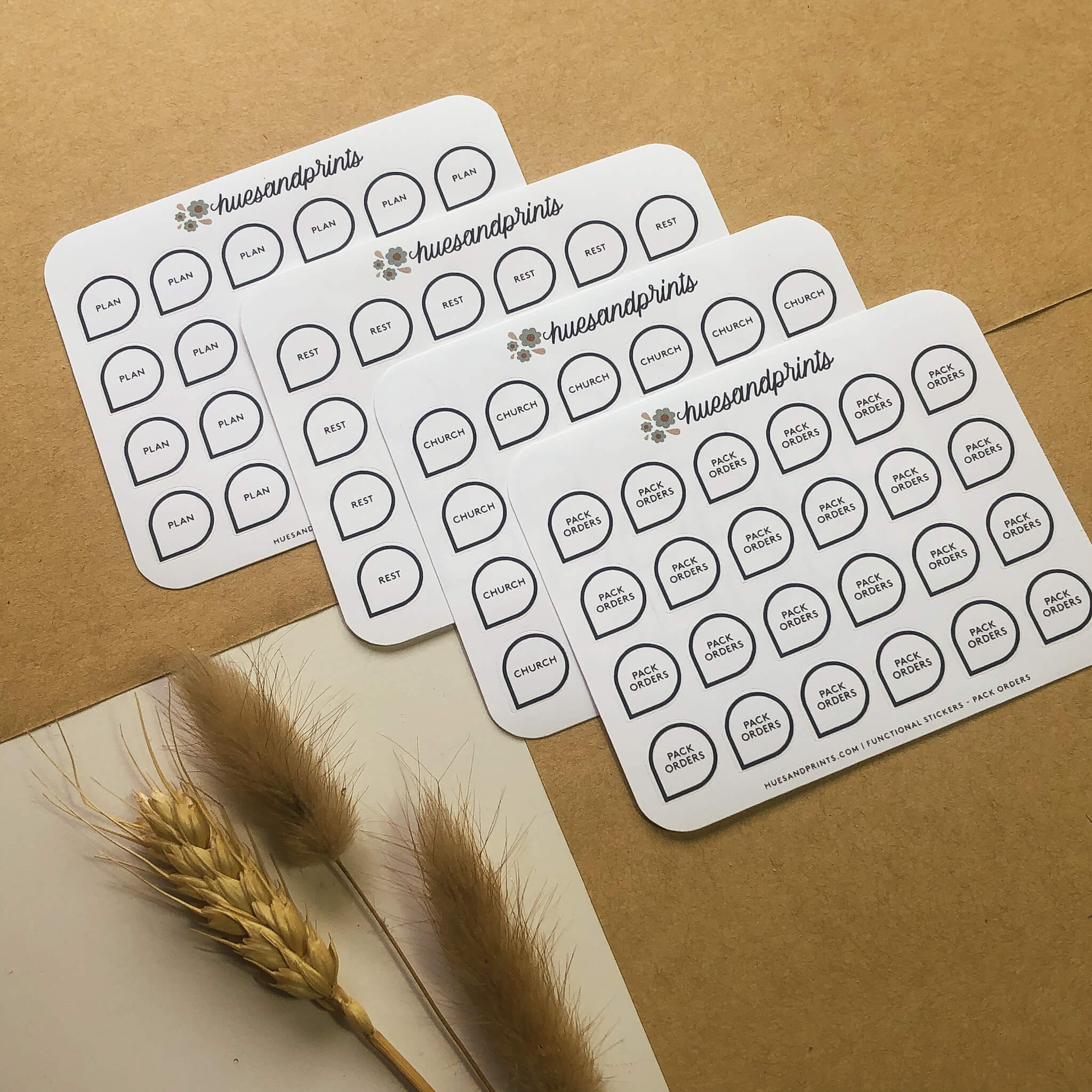 Hobonichi Cousin Monthly Layout Headers - Hues and Prints