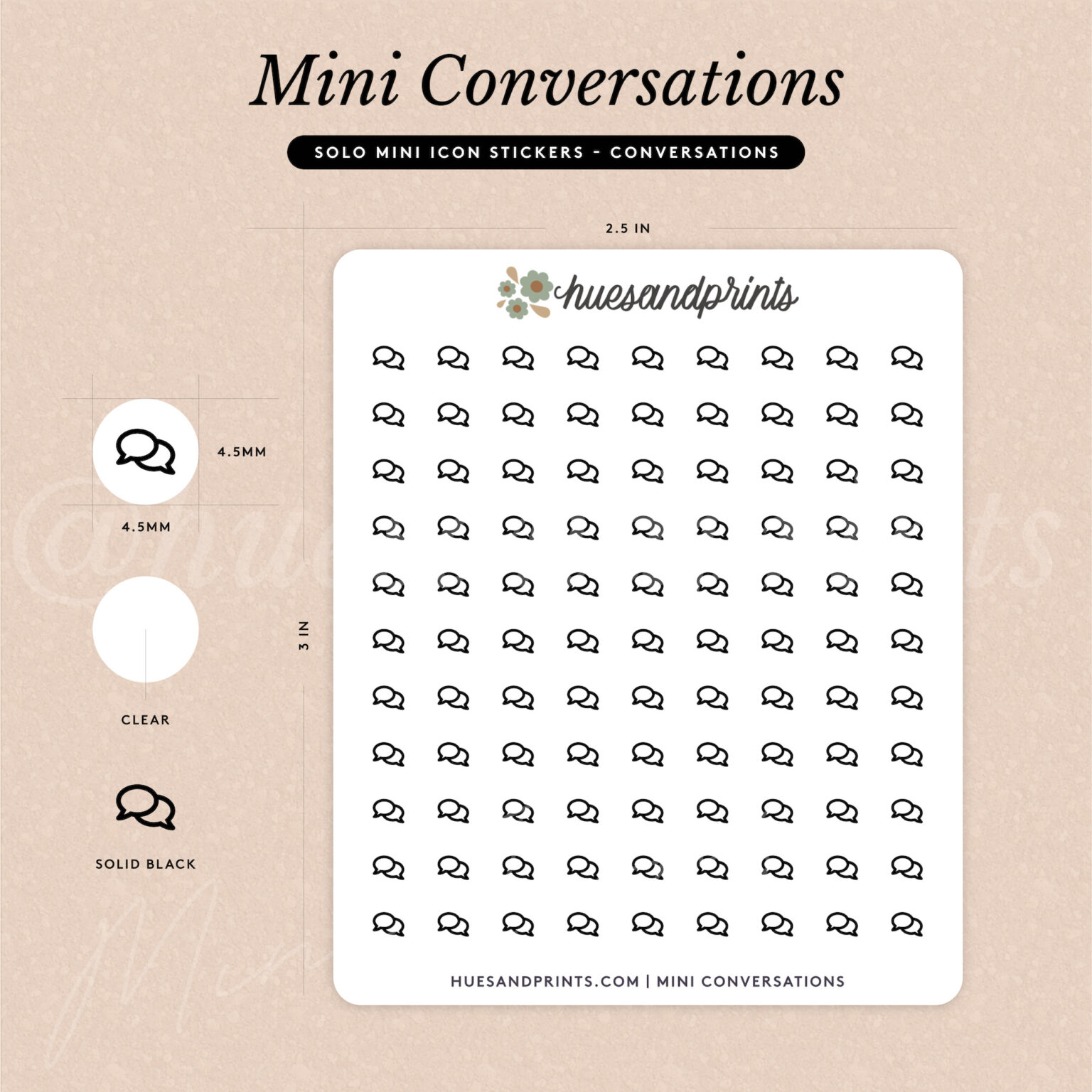 Label Header/banner - Blank, dotted border, 6 colors - Hues and Prints