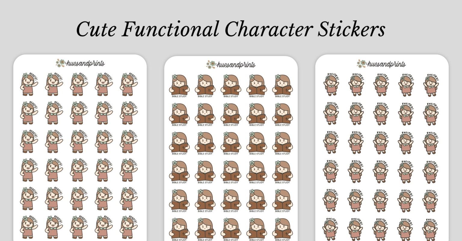 Boost Your Planning with Our New Functional Character Stickers! - Hues ...
